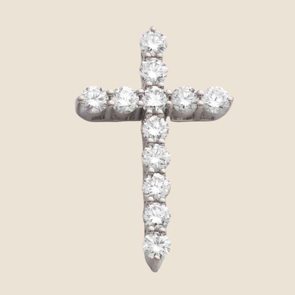 Small Classic Diamond Cross Pendant – Kinoro