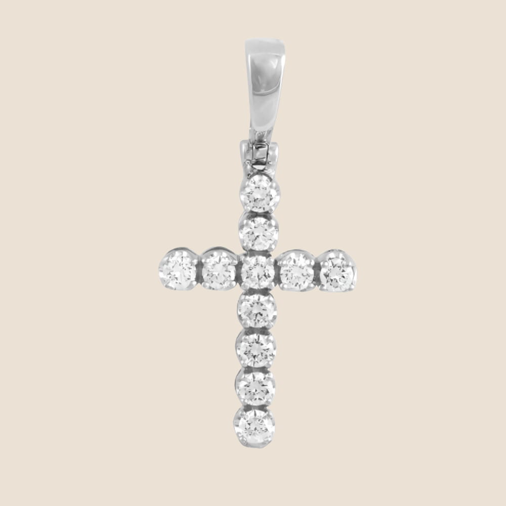 11-Stone Diamond Cross Pendant – Kinoro