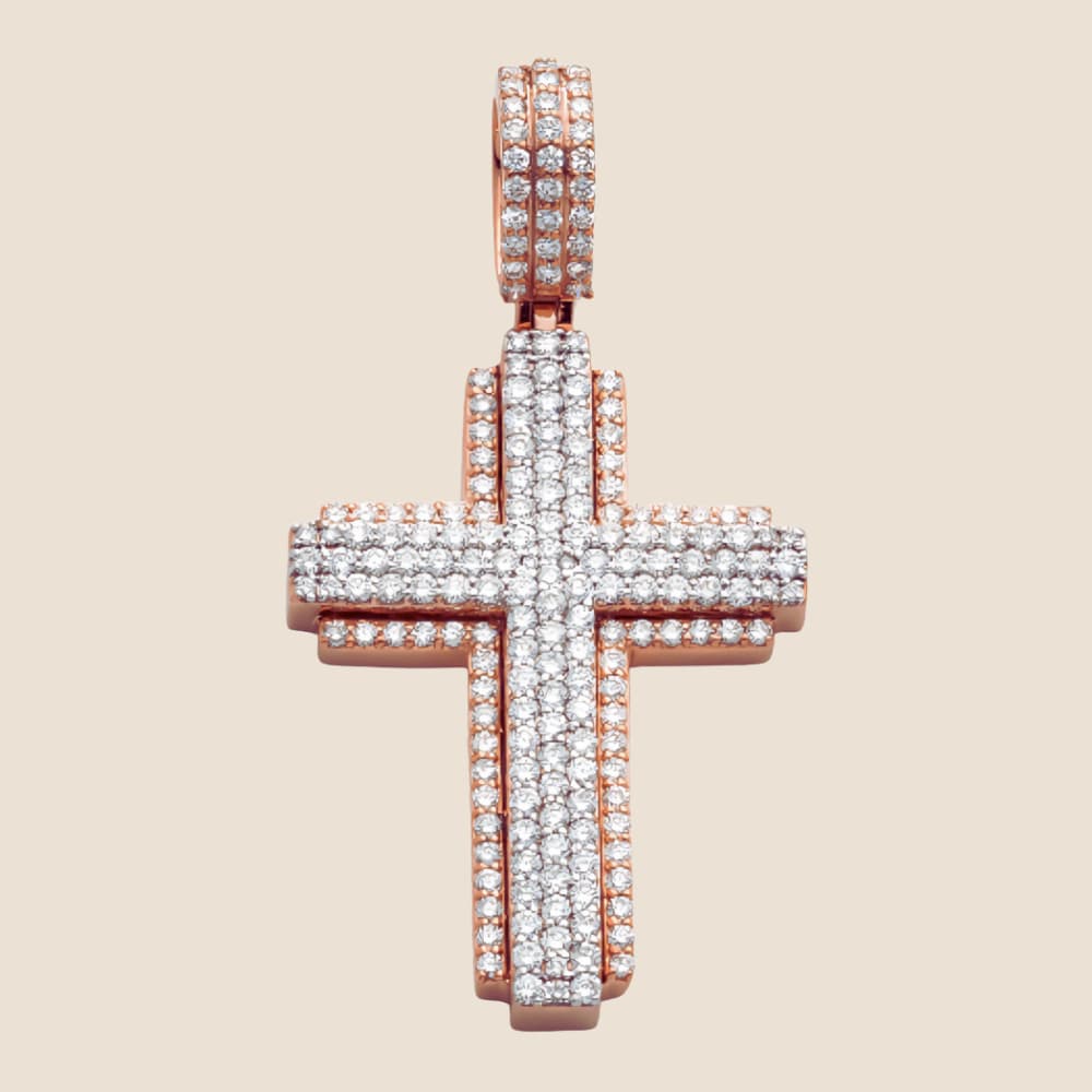 Raised Diamond Cross Pendant – Kinoro